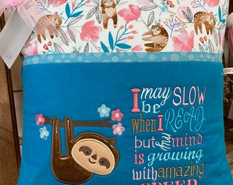 Sloth Reading Pillow - Etsy