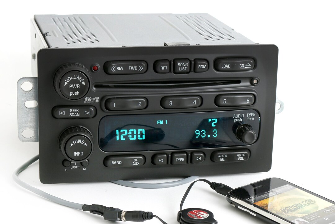 Chevy 2005-09 Truck 6 Disc CD Player Radio Modified With Aux Input ...