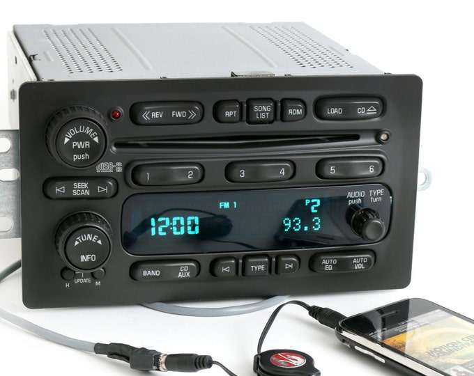 Chevy 2005 to 09 Truck 6 Disc CD Player Radio W Aux Input - Delco Part ...