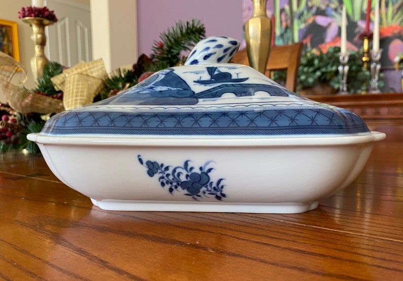 Mottahedeh Blue Canton Vegetable Bowl and Cover, Mottahedeh, Portugal ...