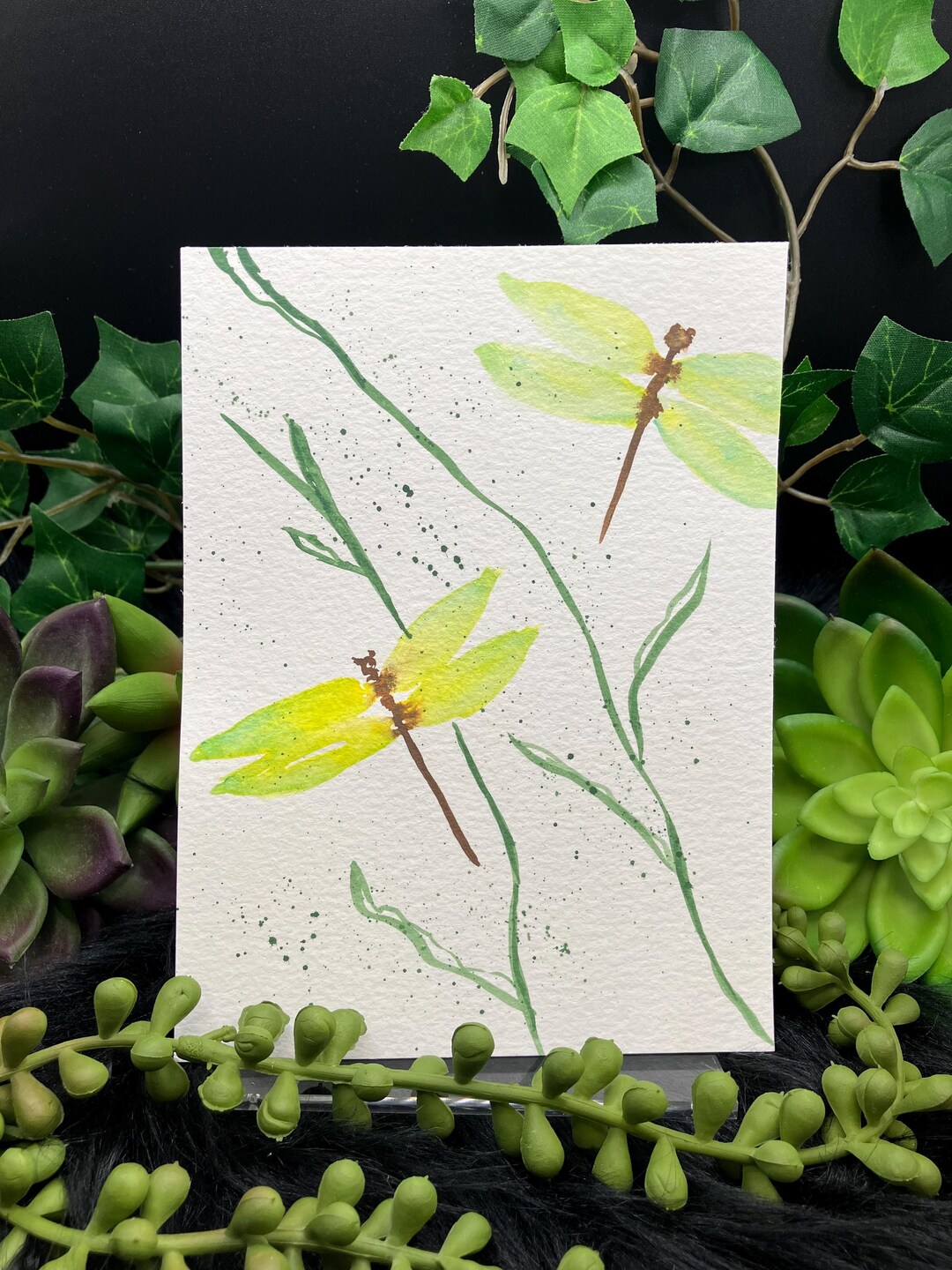 Spring Dragonflies - ORIGINAL Watercolor Painting - Etsy