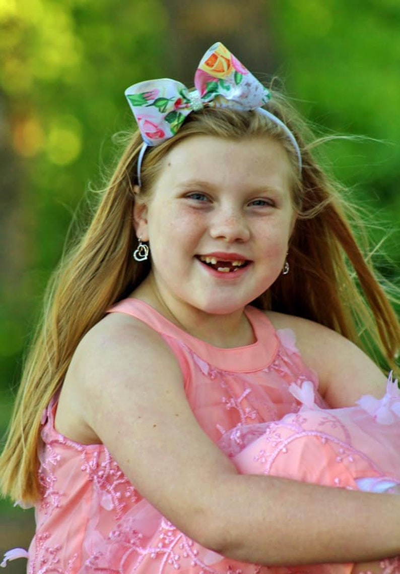 Floral Matilda Bow Headband Etsy