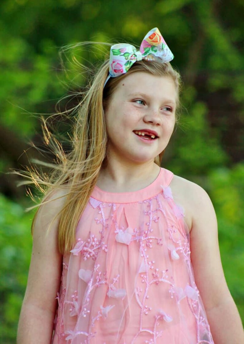 Floral Matilda Bow Headband Etsy