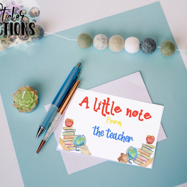Teacher Note Cards - Etsy