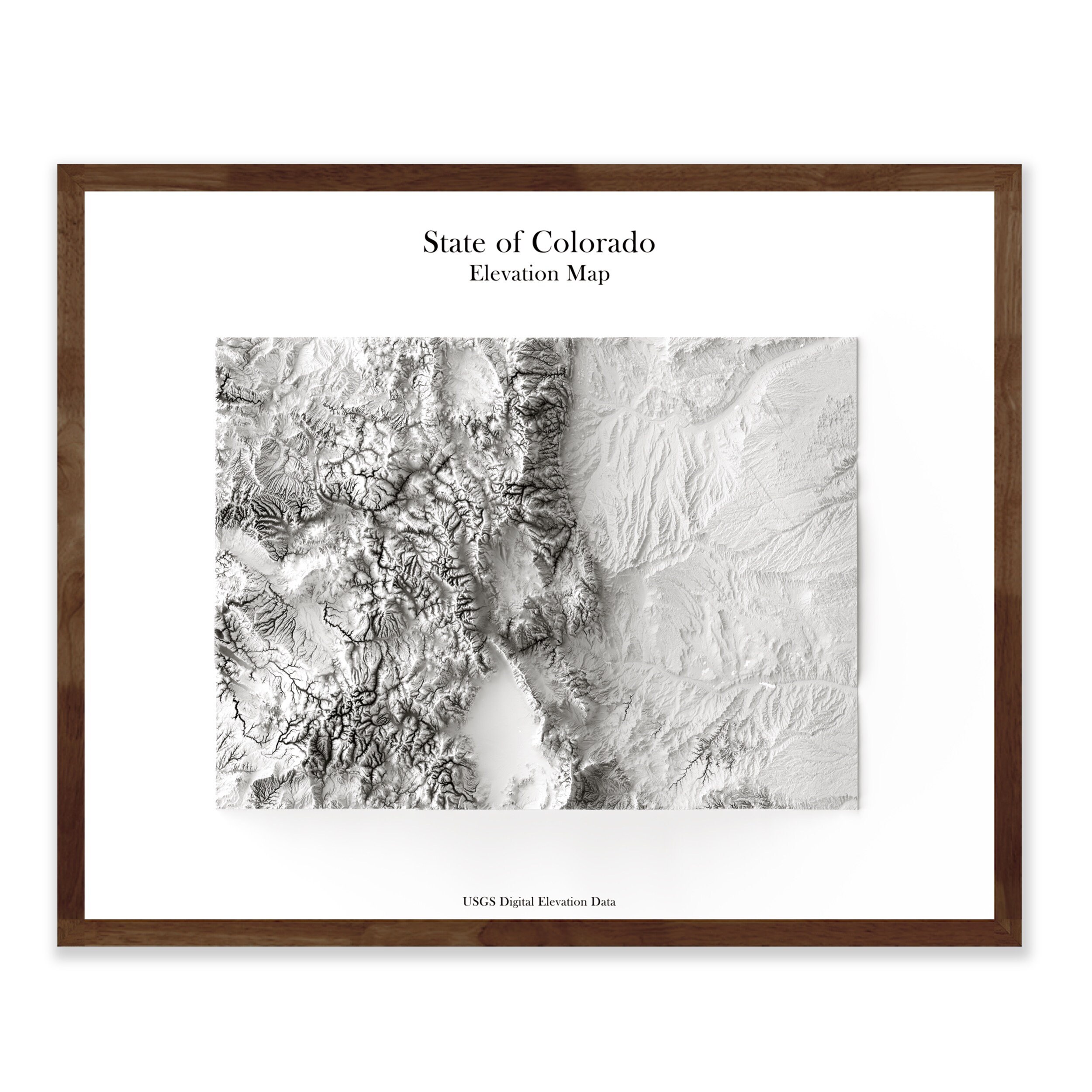 Colorado Shaded Relief Map - Etsy