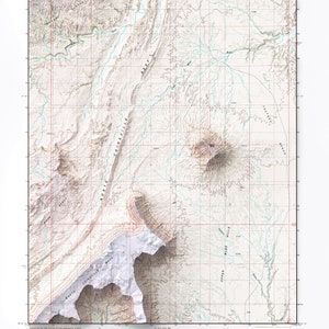 Factory Butte USGS Topographic Map 1987 Shaded Relief - Etsy