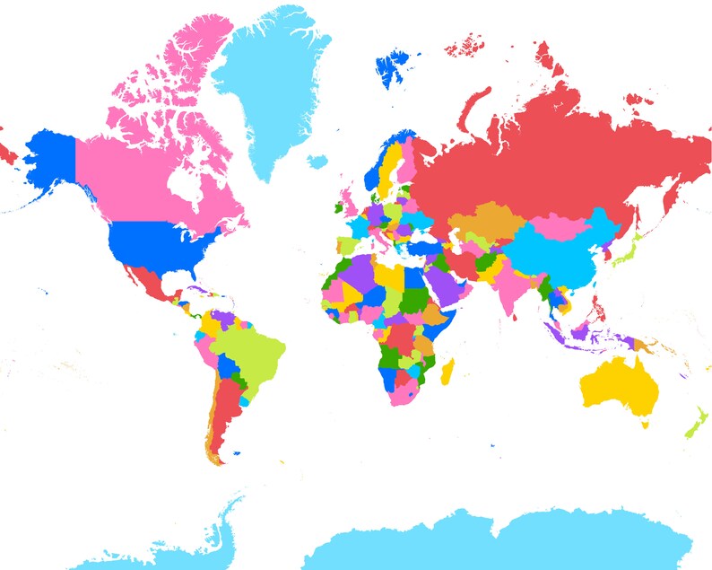 Countries of the World in Color - Etsy
