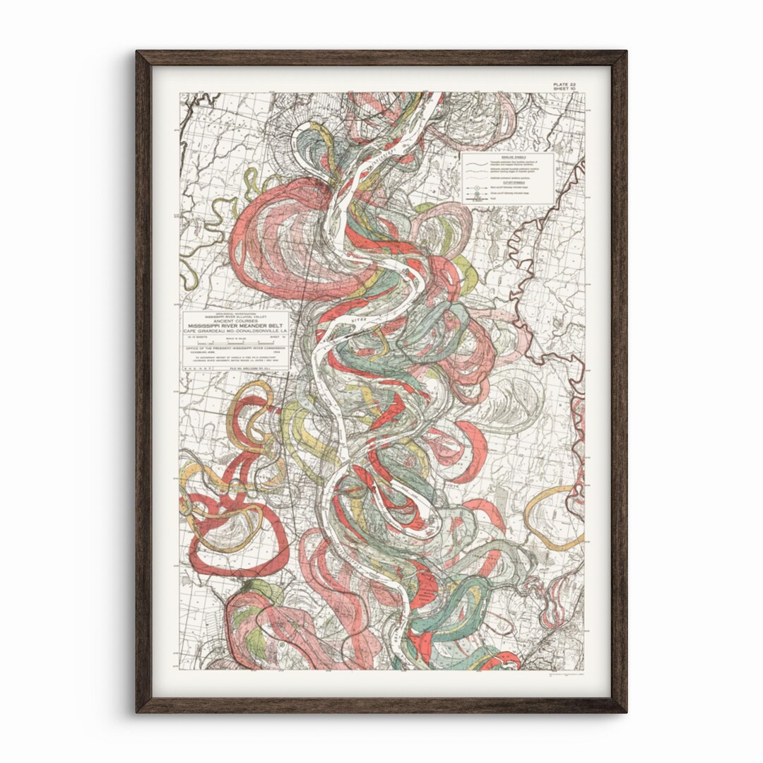 Mississippi Meander Belt Sheet 10, Plate 22 - Harold Fisk, USACE 1944 ...