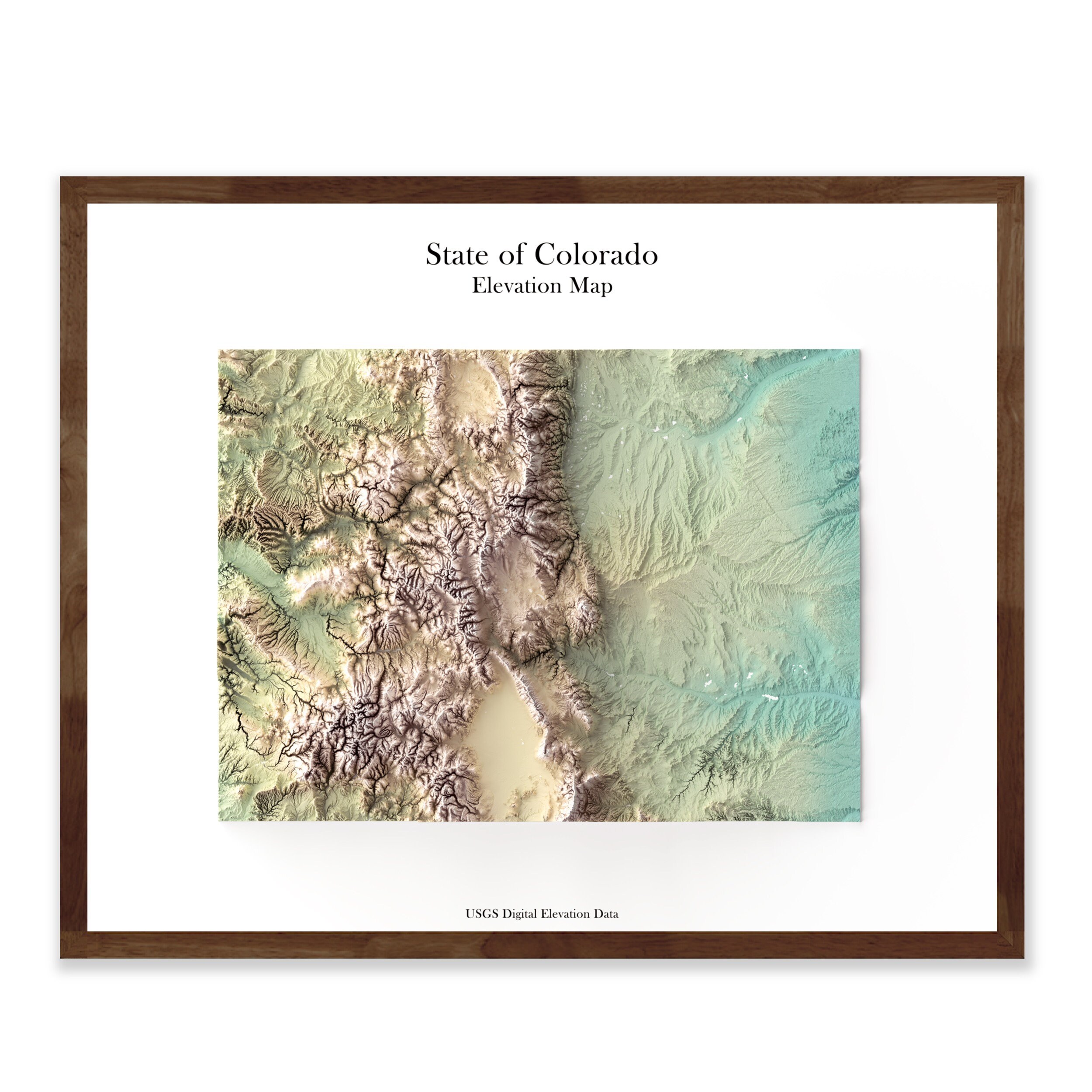 Colorado Shaded Relief Map - Etsy