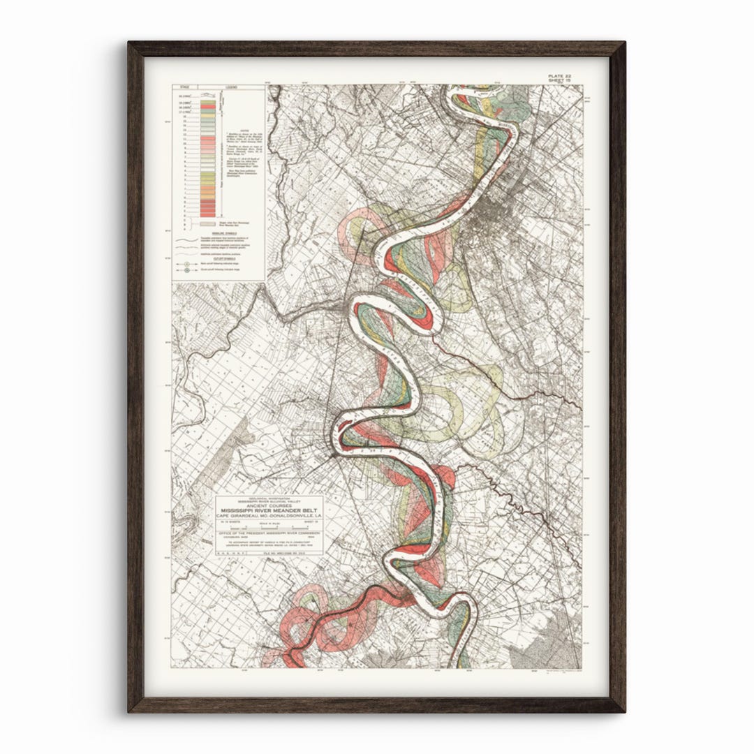 Mississippi Meander Belt Sheet 15, Plate 22 - Harold Fisk, USACE 1944 ...