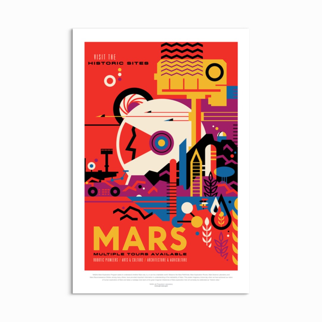 Mars - NASA JPL Poster Digital Download - Etsy