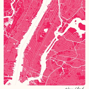Custom City Map in Red Choose Your City - Etsy