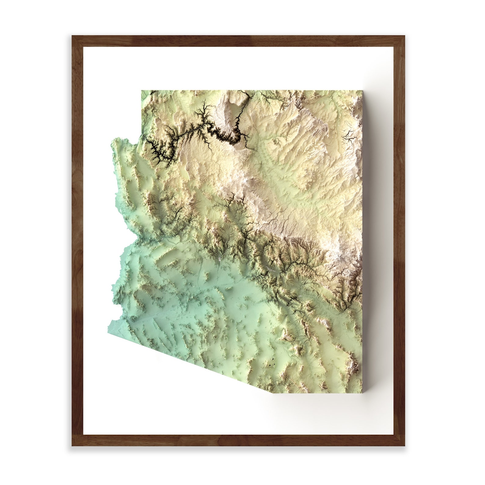 Arizona Shaded Relief Map Multiple Styles - Etsy