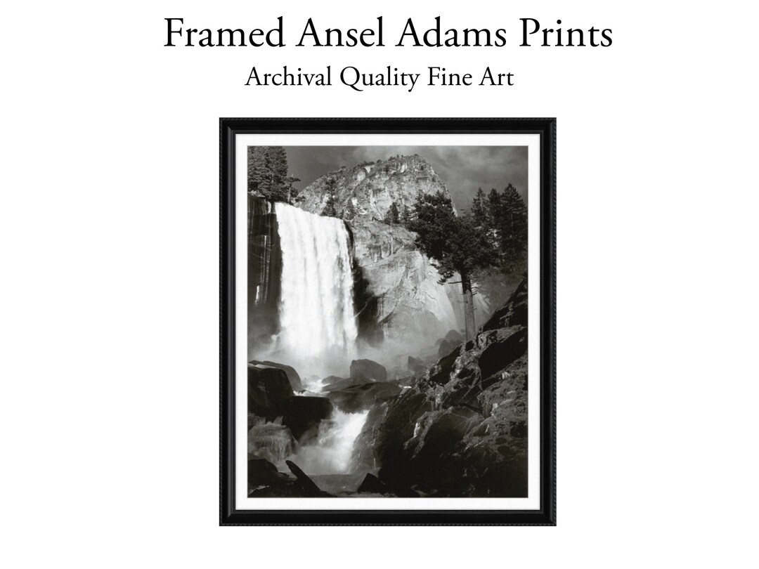 FRAMED - Vernal Falls, Yosemite Valley, California, Ansel Adams - C ...