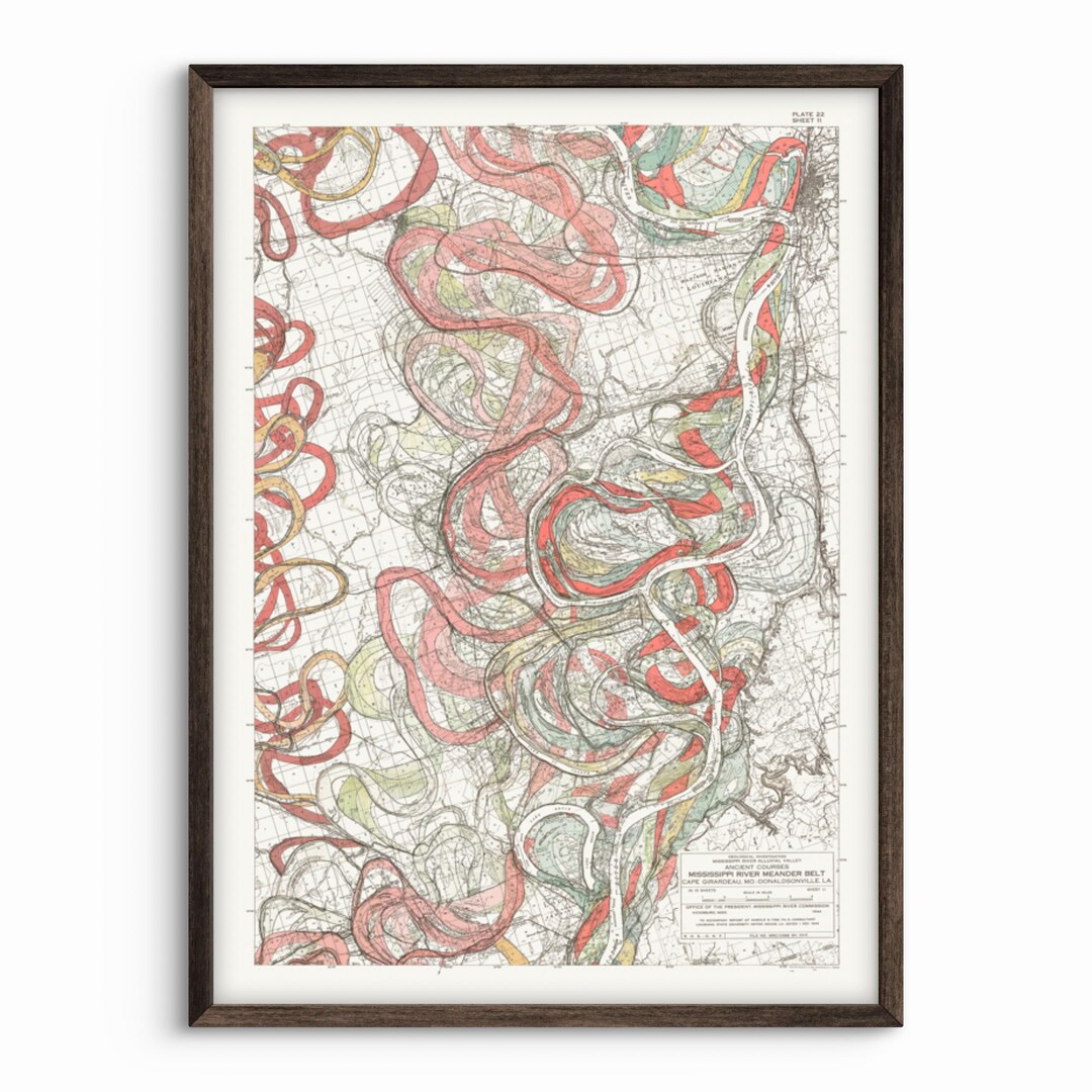 Mississippi Meander Belt Sheet 11, Plate 22 - Harold Fisk, USACE 1944 ...