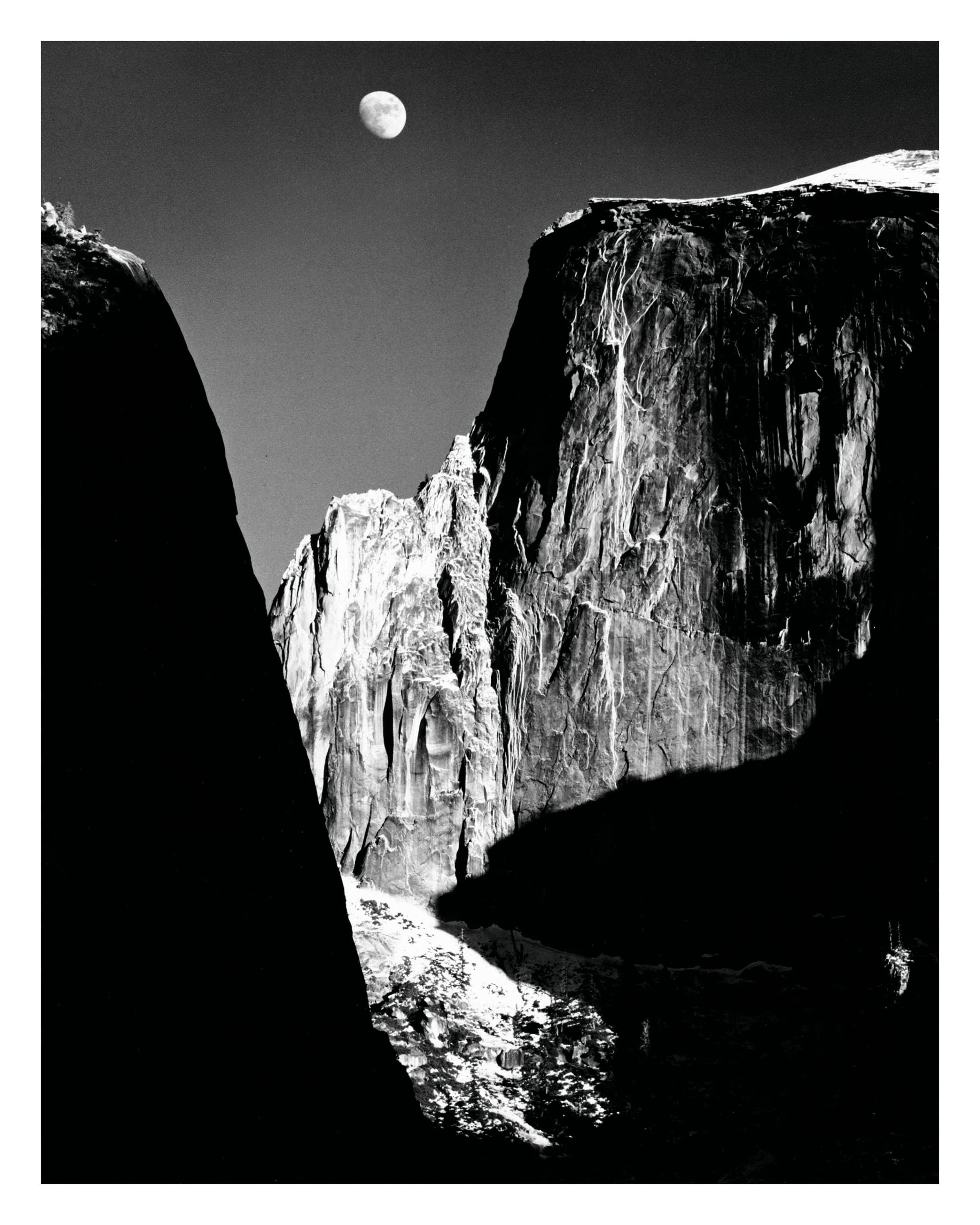Moon and Half Dome, Yosemite National Park, Ansel Adams - 1960 UNFRAMED ...