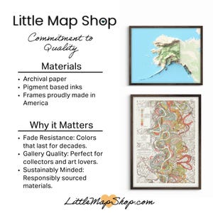 Delaware Shaded Relief Map - CHOOSE YOUR STYLE - Unframed Print ...