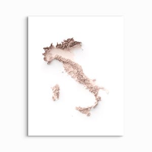 Italy Shaded Relief Map - CHOOSE YOUR STYLE - Unframed Art Print - Etsy