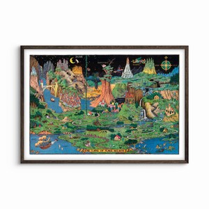 Land of Make Believe Map, Jaro Hess - 1930 UNFRAMED ART PRINT - Etsy