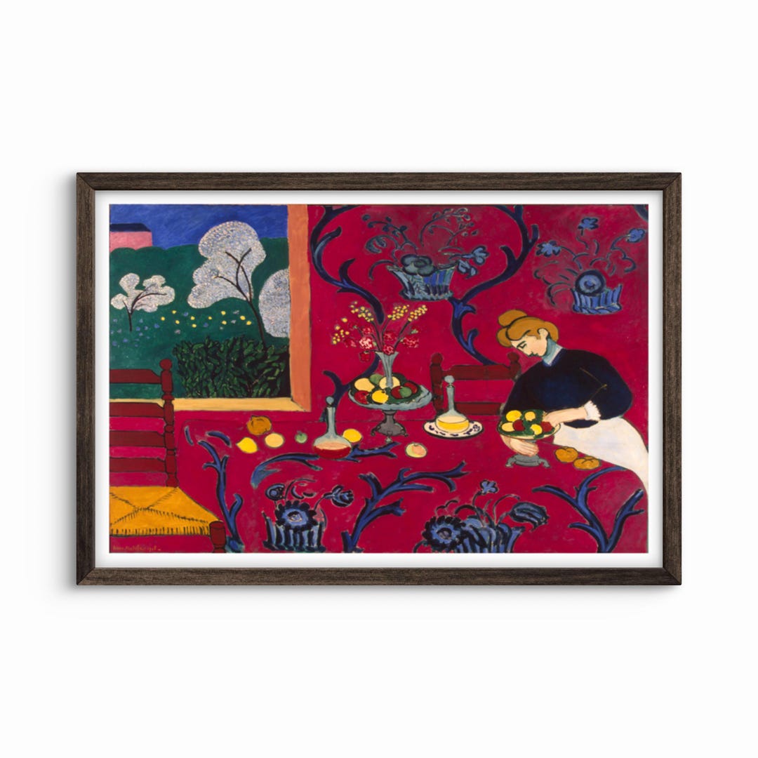 The Dessert: Harmony in Red, Henri Matisse - 1908 UNFRAMED ART PRINT - Etsy