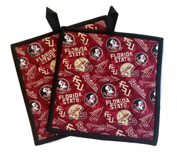 Florida State University FSU Set of Two Quilted Fabric - Etsy