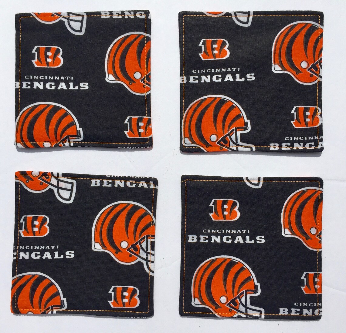 Cincinnati Bengals Quilted Fabric Coasters - Etsy España