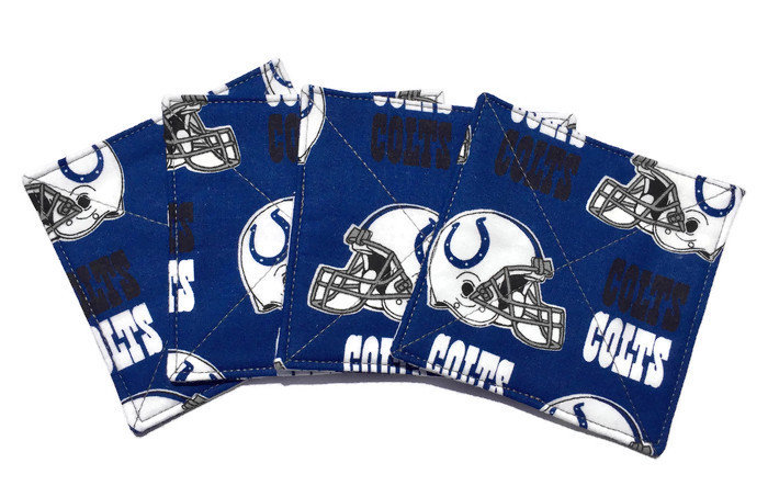 Indianapolis Colts Quilted Fabric Coasters - Etsy UK