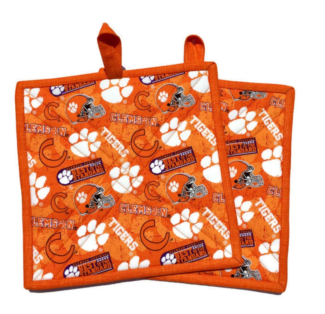 Clemson University Tigers Quilted Potholders - Etsy