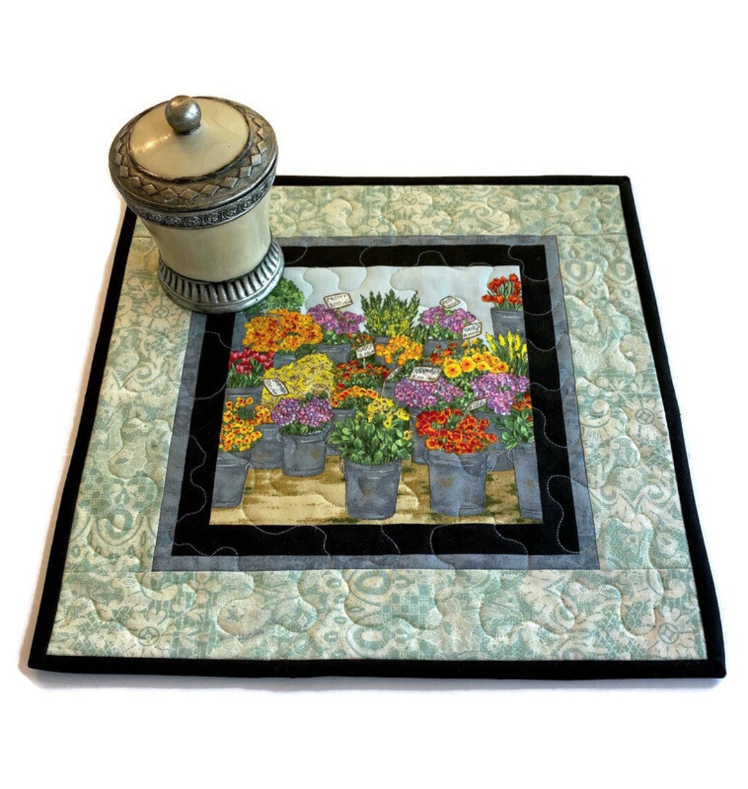 Spring Flowers Quilted Table Topper Decor - Etsy