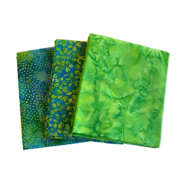 Green Batik Fabric - Etsy