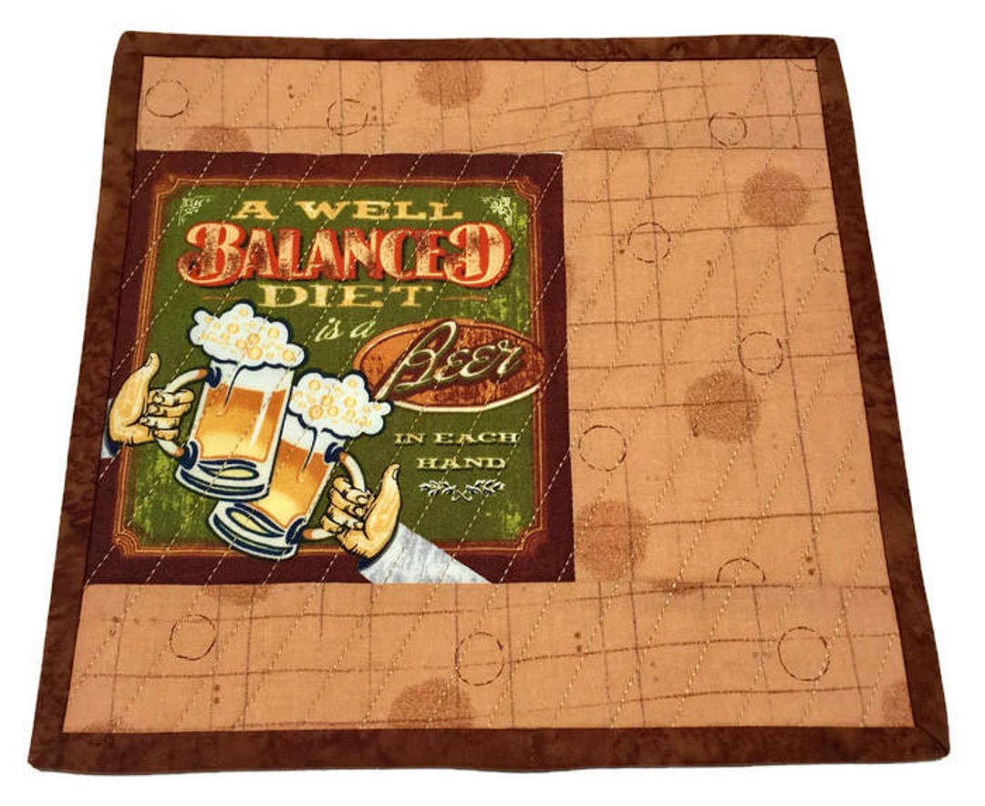 Quilted Mug Rug Premium Beer Lover's - Etsy
