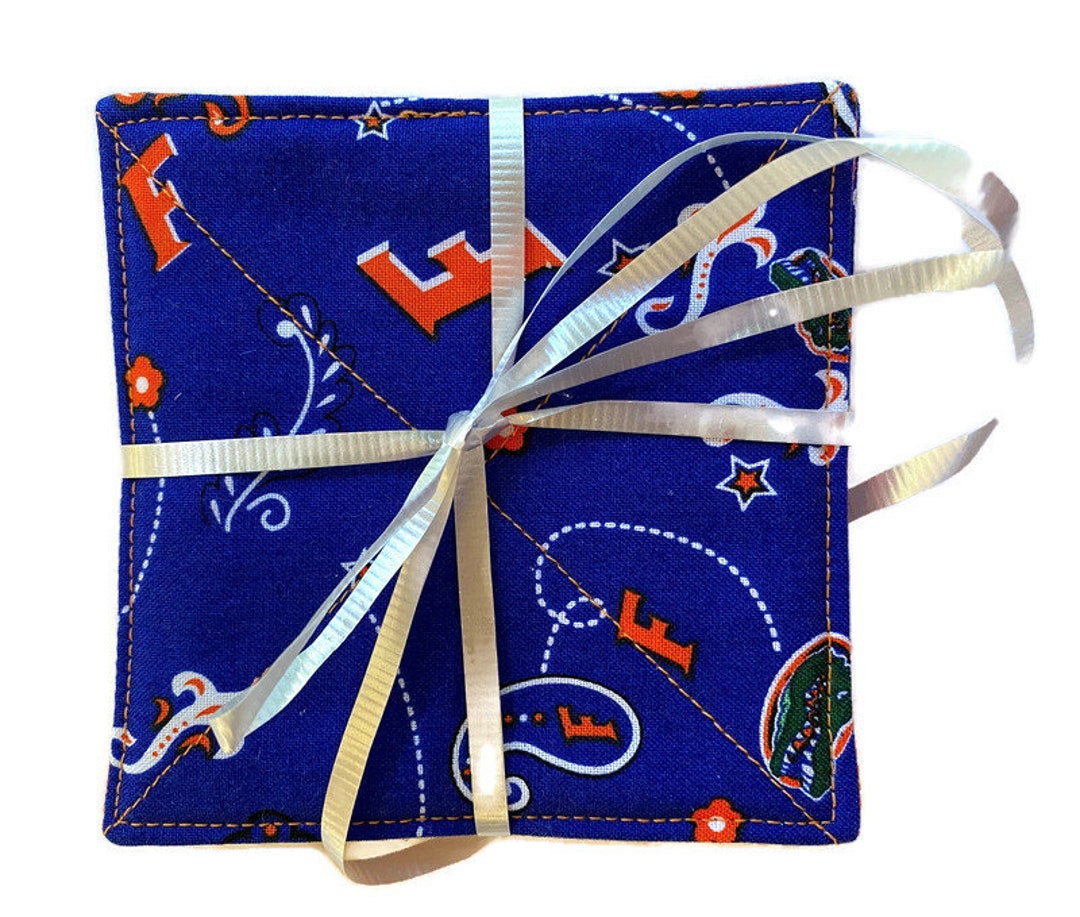 University of Florida Gators Quilted Fabric Coasters, Set of 4 Coasters ...