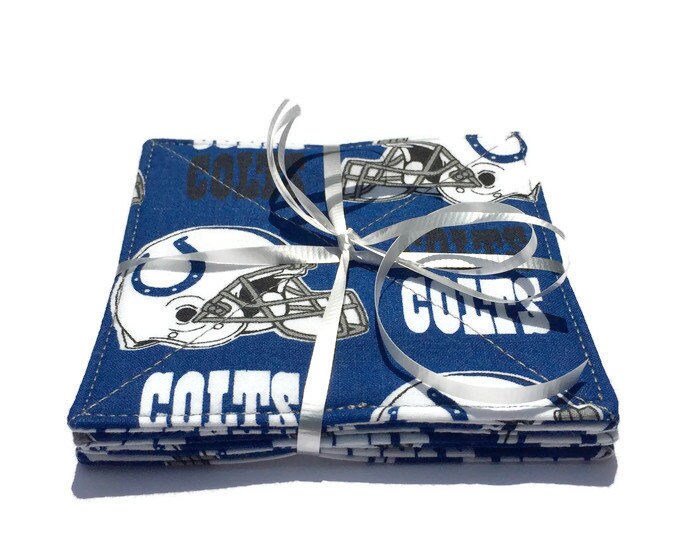 Indianapolis Colts Quilted Fabric Coasters - Etsy UK