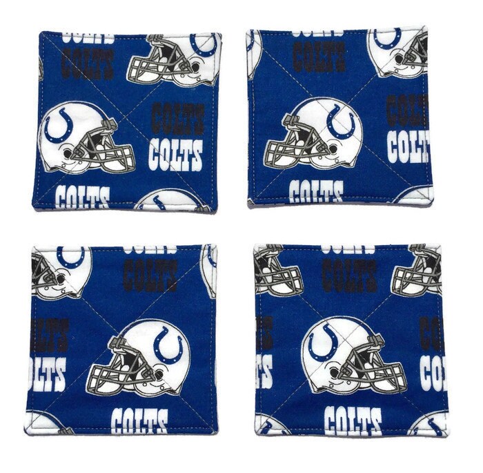 Indianapolis Colts Quilted Fabric Coasters - Etsy UK