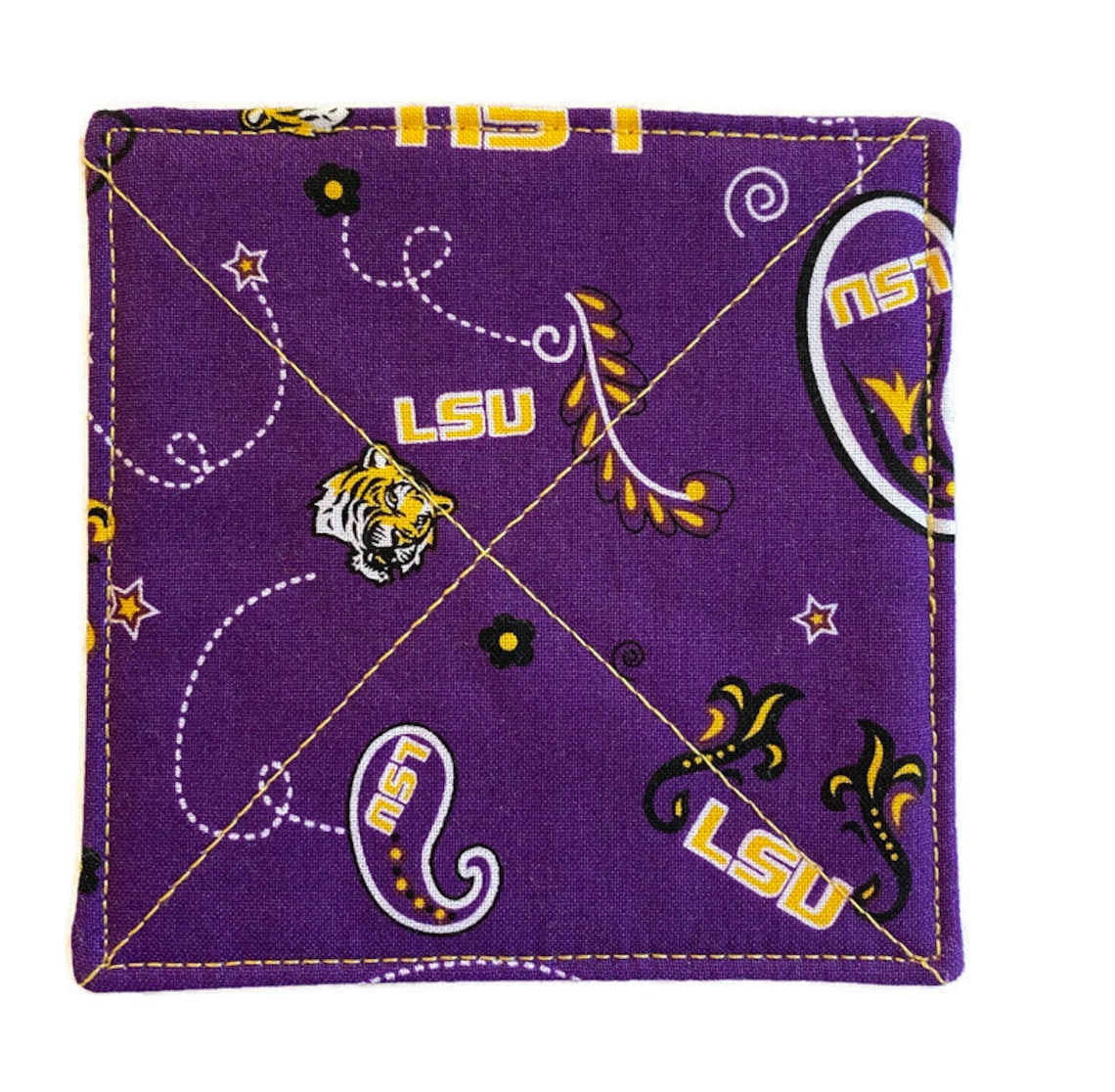 Louisiana State University LSU Fabric Coasters Set of 4 | Etsy