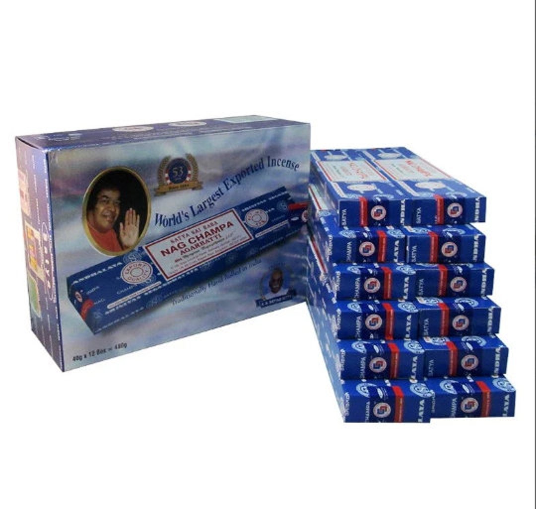 Satya Sai Baba Nag Champa Agarbatti Incense Sticks 480g 40g X 12 Box Master Case - Etsy
