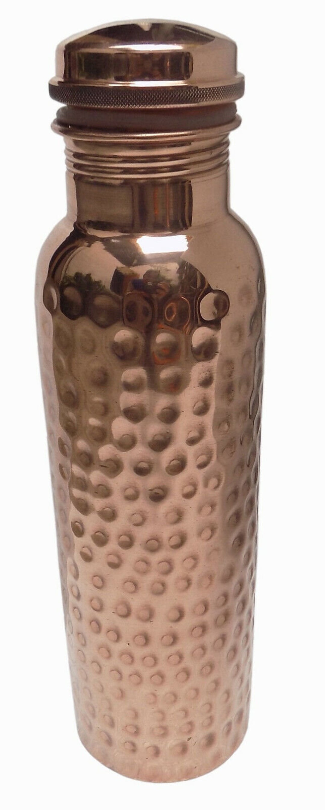 Pure Hammered Copper 1-quart Water Bottle - Etsy