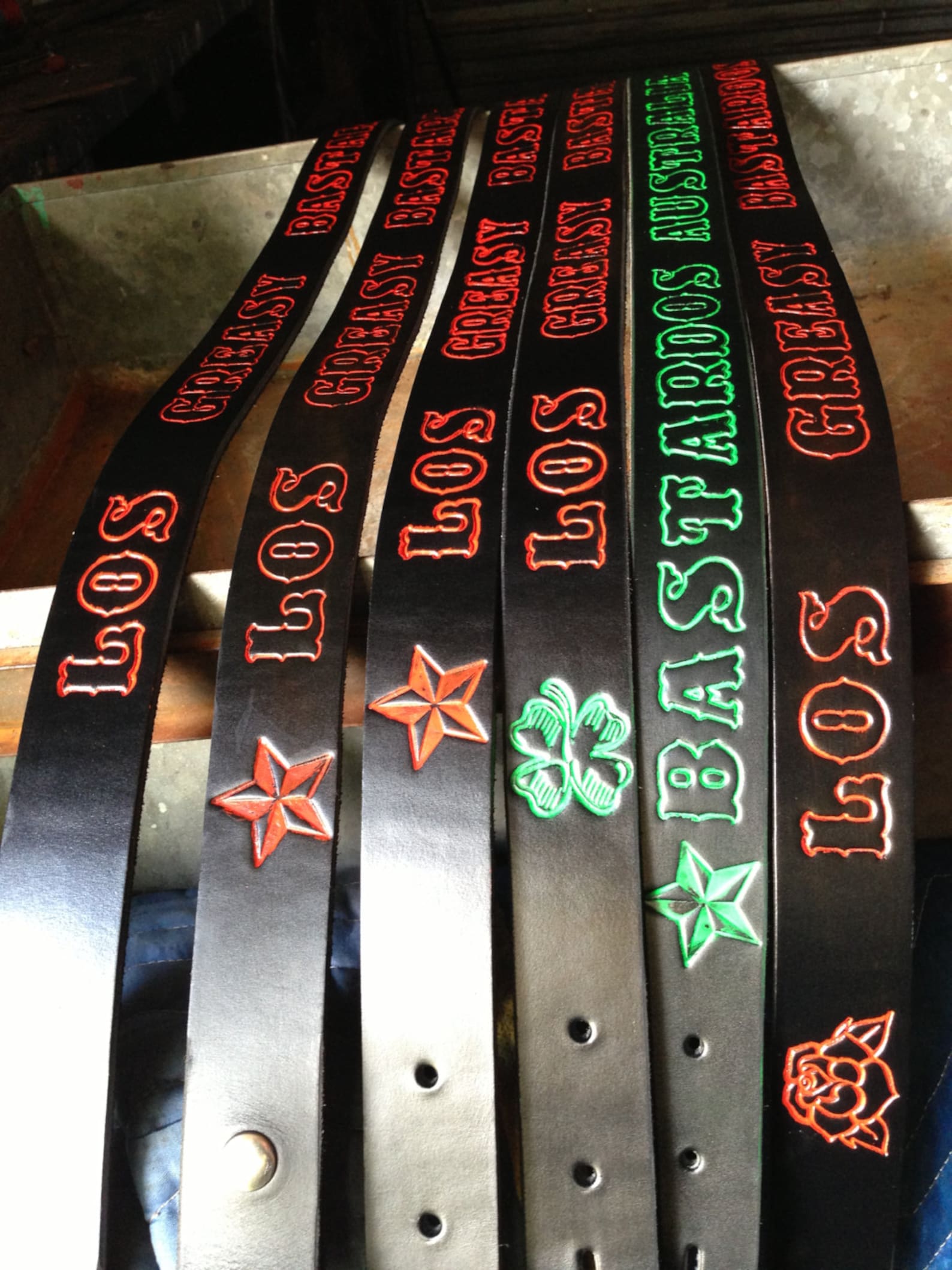 Custom Lettering on 4mm Leather Belt - Etsy