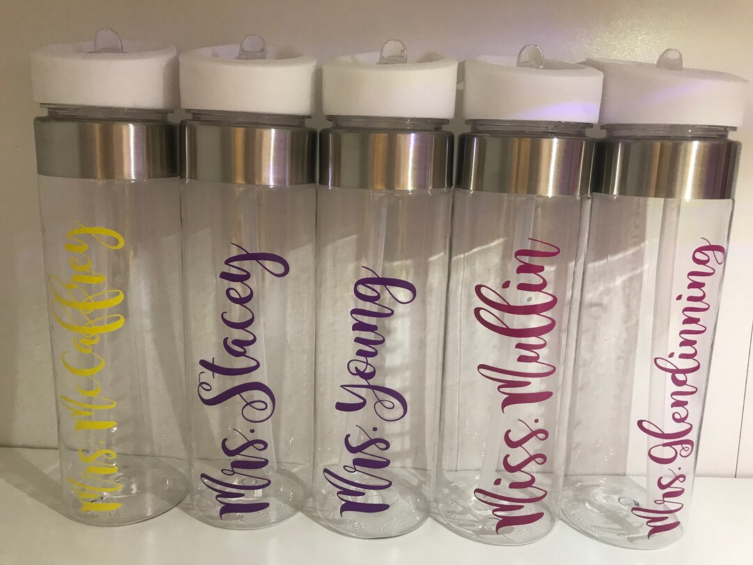 Personalised Water Bottle - Script Font - Etsy