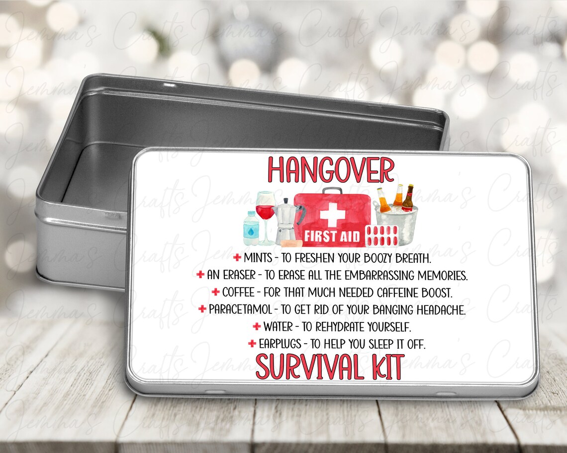 Hangover Survival Kit Tin - Etsy UK