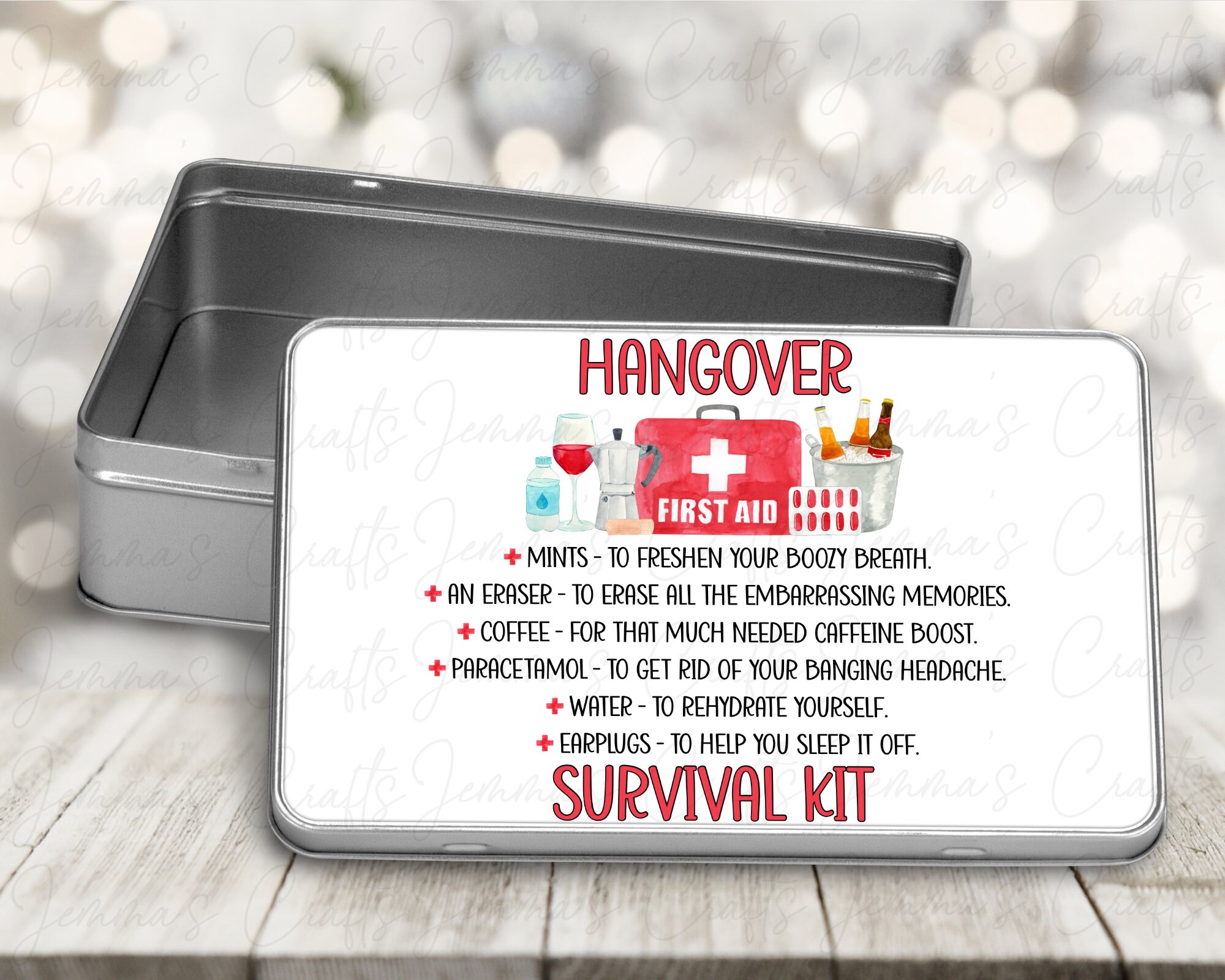 Hangover Survival Kit Tin - Etsy UK