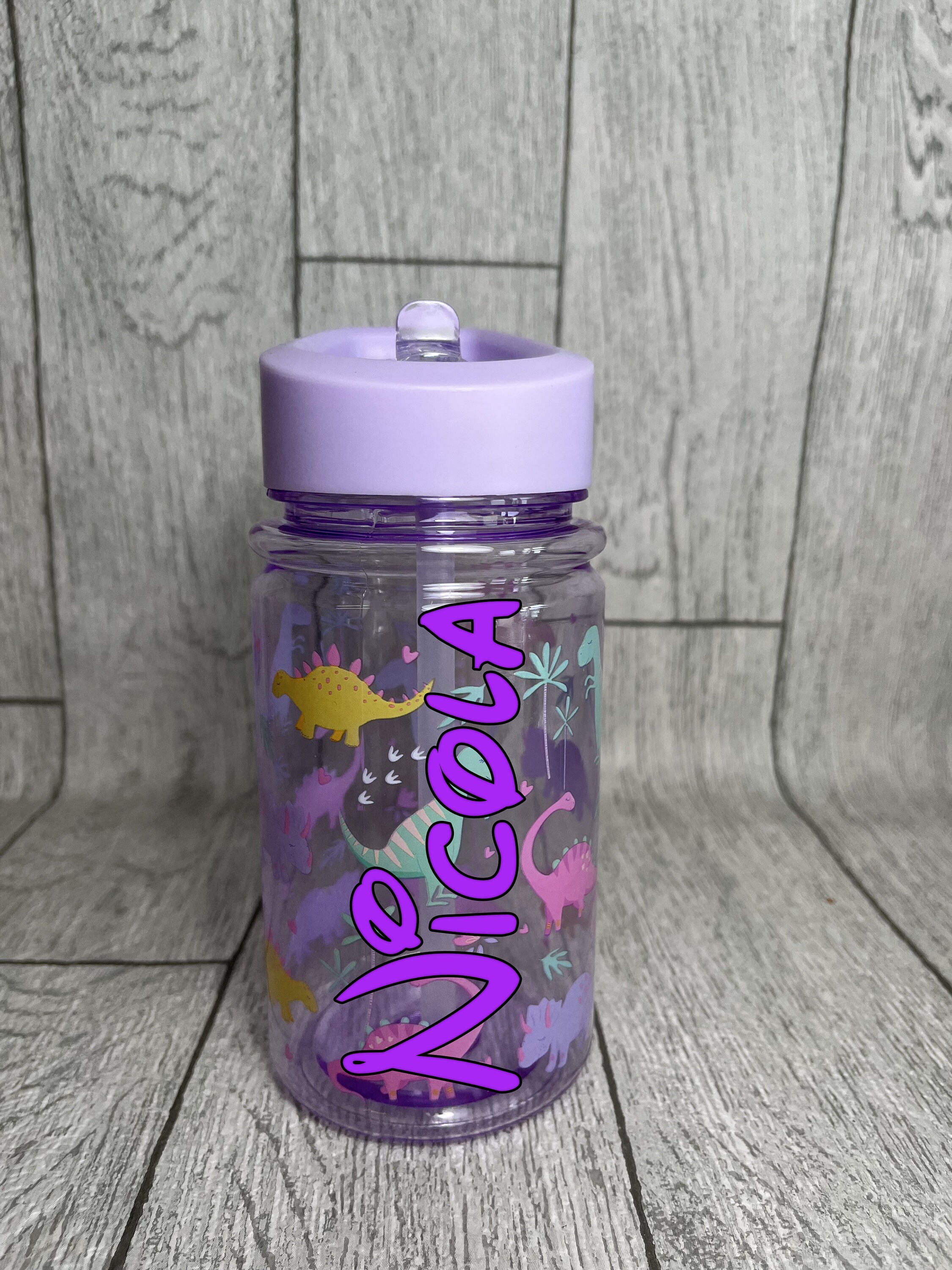 Kids Patterned Water Bottle Personalised - Etsy UK