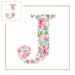 Floral Monogram J Cross Stitch Pattern J Initial J Letter | Etsy