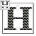 Chevron Monogram H Cross Stitch Pattern H Initial H Letter | Etsy