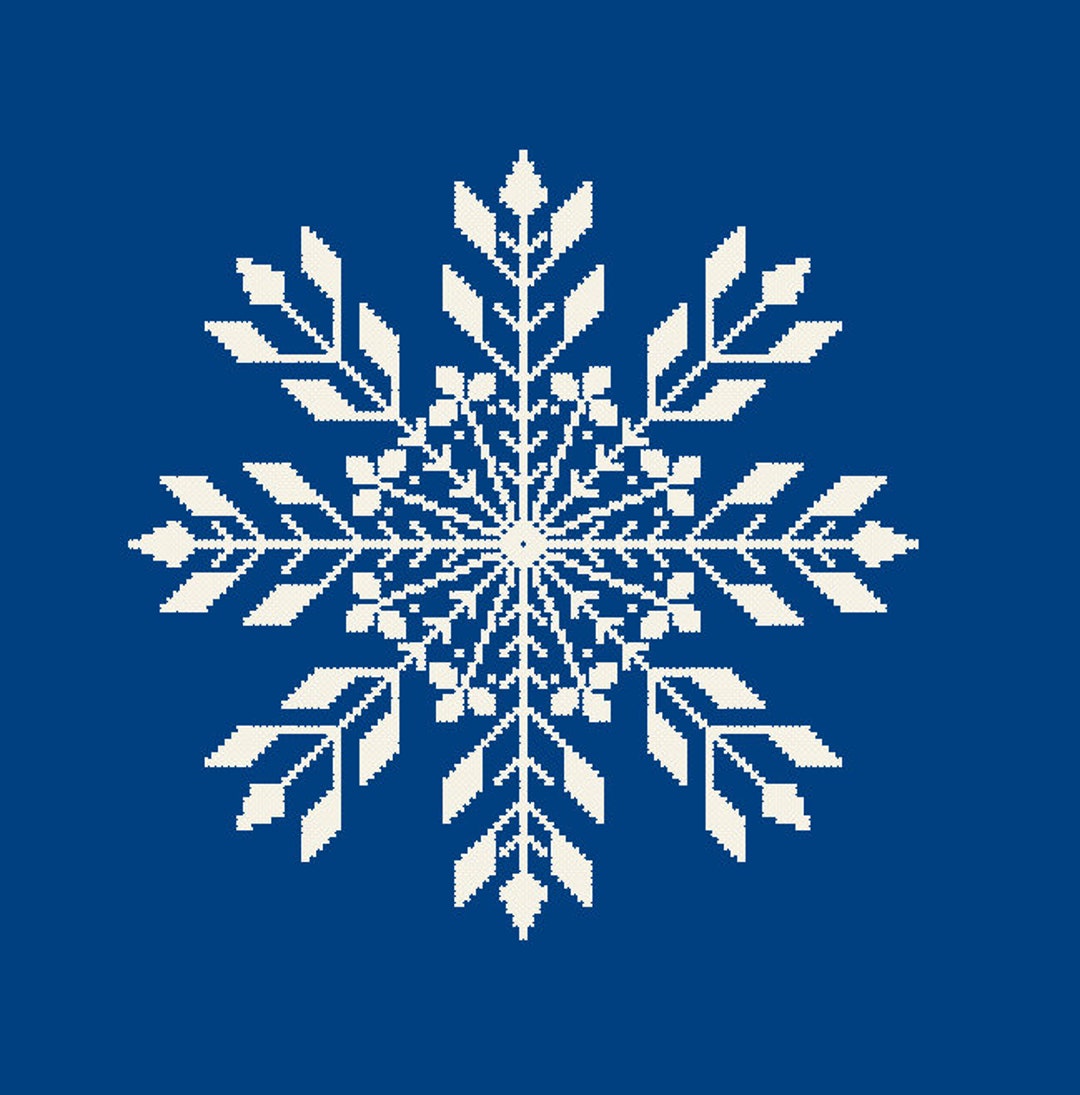Snowflake Cross Stitch Christmas Cross Stitch Pattern Ornament Winter ...