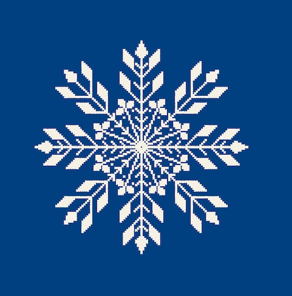 Snowflake Cross Stitch Christmas Cross Stitch Pattern Ornament - Etsy