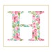 Buy Floral Monogram H Cross Stitch Pattern H Initial H Letter Cross ...