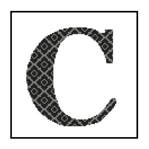 Monogram C Cross Stitch Pattern C Initial C Letter Cross Stitch Wedding ...