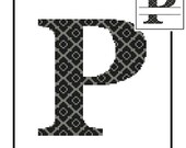 Monogram P Cross Stitch Pattern P Initial P Letter Cross - Etsy