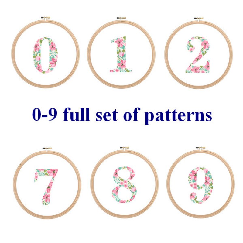 Cross Stitch Numbers - Etsy